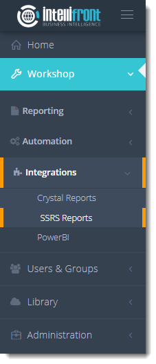 How do I setup SSRS Reports in IntelliFront BI?
